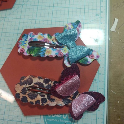 Butterfly Snap Clip SVG Scalloped Snap Clip SVG, PDF Digital Template ...