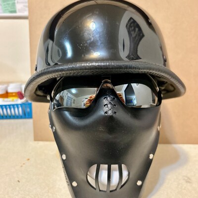 Leather Skull Half Mask PDF Template Digital Leather Pattern Skull Half ...