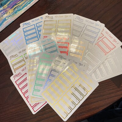Foil Habit Tracker Stickers, Foiled Habit Trackers Custom Planner ...