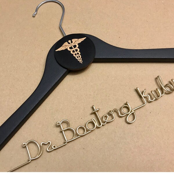 Doctor Coat Hanger, Caduceus Decal Hanger, Medical Gifts for Women ...