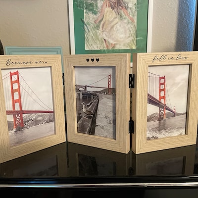 Custom Triple Picture Frame Custom Engraved Frame Customized Picture ...