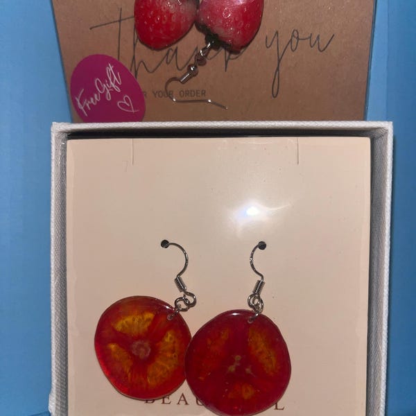 Pink Cherry Blossom Ring, Dried Real Flower Rings, Pressed Fresh Flower ...