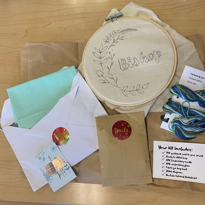 Custom DIY Baby Name Embroidery Kit / Baby Name Sign Embroidery Hoop ...