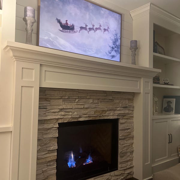 FRAME TV Art Santa and Reindeer Flying, Christmas Frame Tv Pictures ...