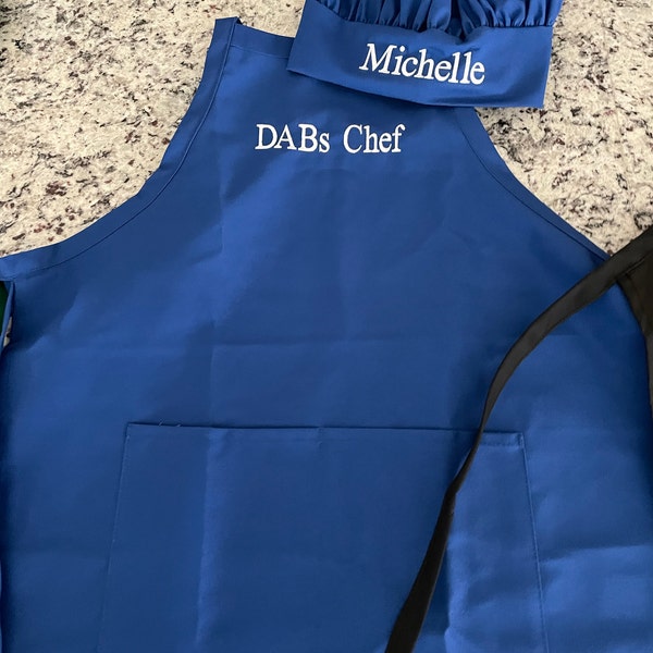 Personalized Embroidered Apron and Chef Hat Set - Etsy