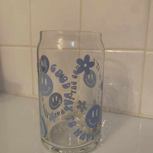 Inspirational Glass Cup | Iced Coffee Cup | Glass Cup | Coffee Glass ...