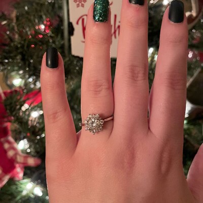 Fency Taj Ring With Round Moissanite Stone With Brilliant Cut - Etsy