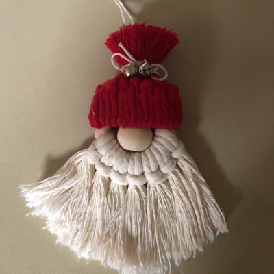 Macrame Gnome Christmas Ornament PDF Pattern. English. How to Macrame ...