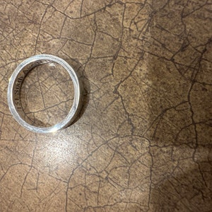 Personalized 3mm Sterling Silver Ring, Inside Engraved Ring, Secret ...