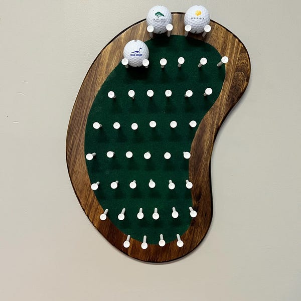 Putting Green Shaped Golf Ball Display - Etsy