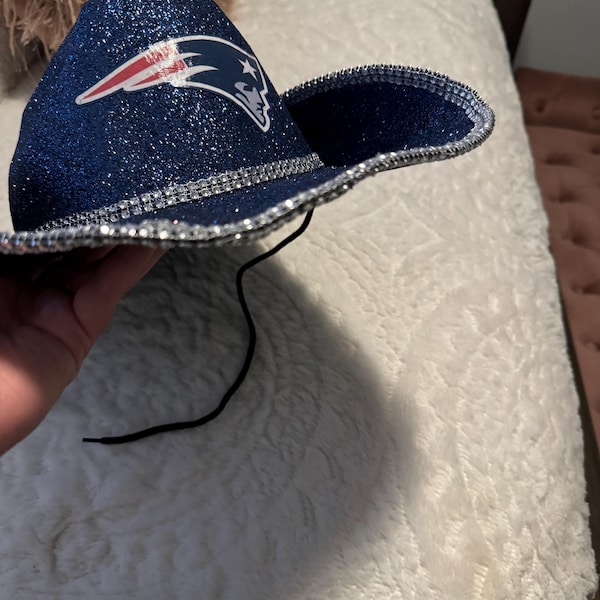 College Themed Glitter Cowboy Hat | Customizable Cowgirl Hat Made to ...