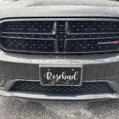 Ohio State Flag License Plate Car Tag Diamond Etched Engraved on Black ...