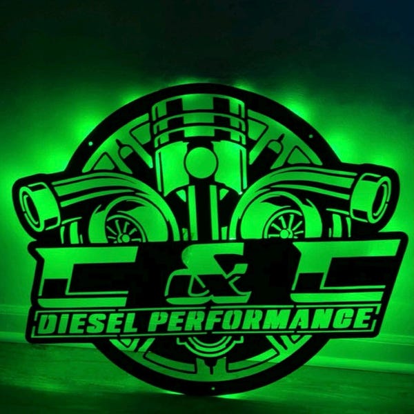 Custom LED Logo Sign / Light up Custom Logo Metal Sign / Choose Your ...