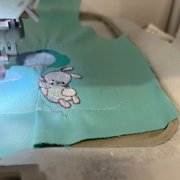 Cute Bunny Balloon Embroidery Design, Animals Embroidery Design Machine ...