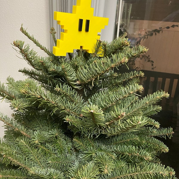 Mario Star Tree Topper | Nintendo Switch Christmas Tree, Super Mario ...