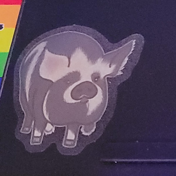 Ranseur the Kunekune Pig Sticker - Etsy