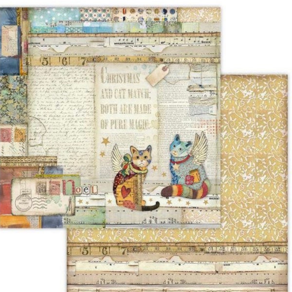 Stamperia 1 Piece Cats Scrapbook Paper 1212 Double-sided 12 X 12 Single ...