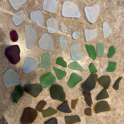 Large Sea Glass Beach Glass Ocean Tumbled Sea Glass Frosty Sea Glass ...