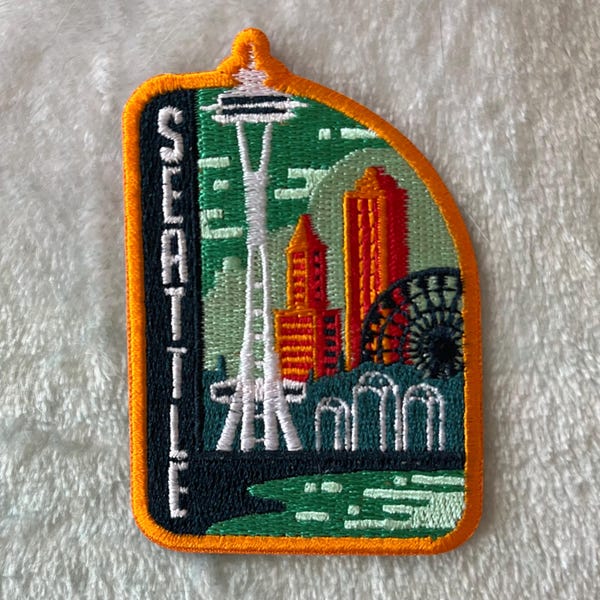 Seattle USA 3" Travel Patch Embroidered Iron on Sew on Badge Souvenir ...