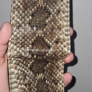 Western Diamondback Rattlesnake Skin Bi-fold Wallet - Etsy