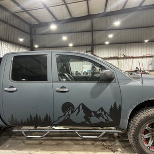 Enhance Your Ride With a Sasquatch Mountain Vinyl Decal Featuring Trees ...
