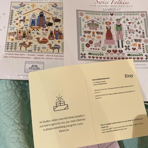 CROSS STITCH KIT Swiss Folkies Sampler by Riverdrift House - Etsy