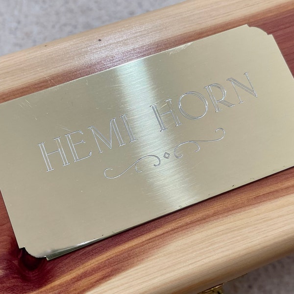 Fancy Gold Engraved Plate - Metal Name Sign - Picture Frame Plate ...