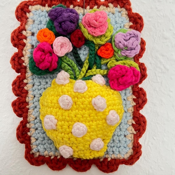 Crochet Pattern ‘say It With Flowers’ - Postcard Decorative Vase Love ...