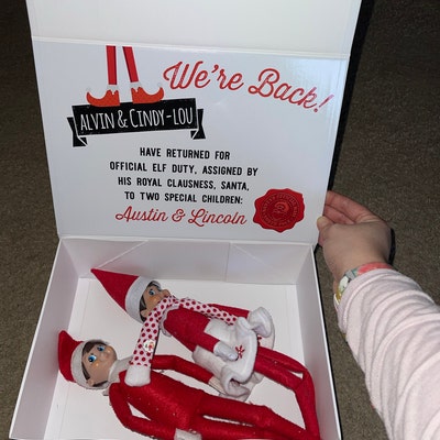 Christmas Elf Box Elf Arrival Kit Christmas Gift Box Personalized Elf ...