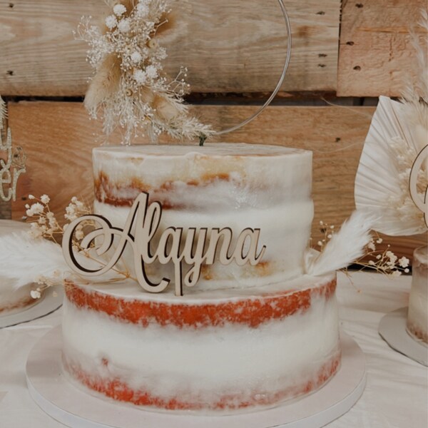 Hoop Dried Flowers Cake Topper - Floral Cake Topper - Wedding ...
