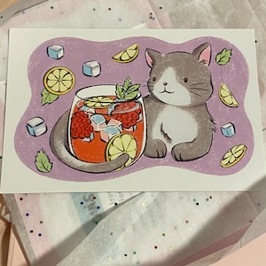 Strawberry Bunny Sticker Cute Stationery 3 in Weatherproof Matte Vinyl ...