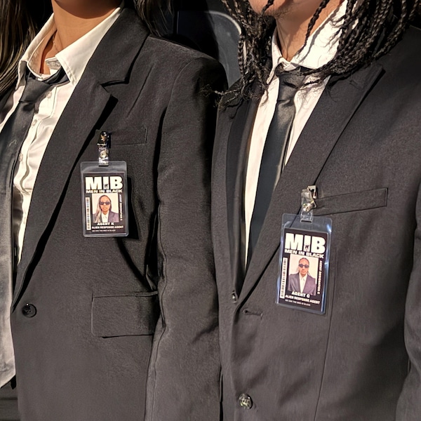 Custom MIB Men in Black ID Badge Costume Add Your Name and Picture - Etsy