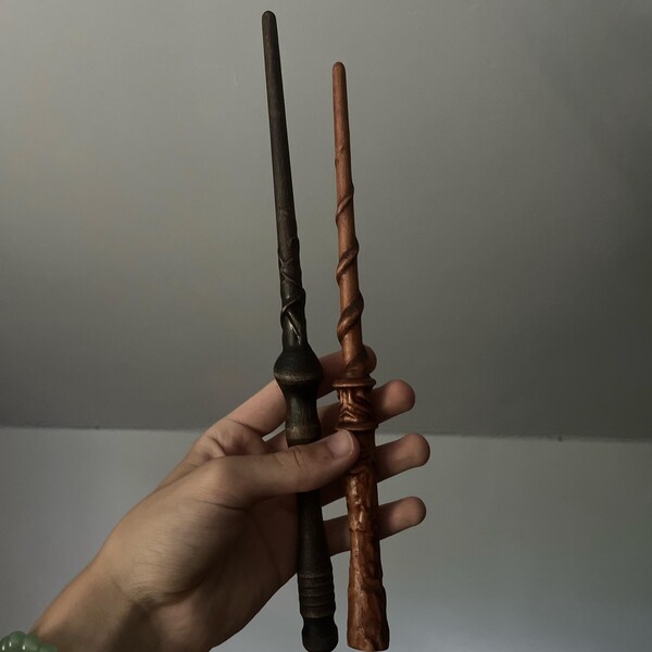 Laser Cut Wand Stand With Engraving Black Walnut or Cherry Wood - Etsy