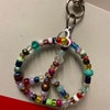Beaded Wire Peace Sign Keychains Boho Keychains Hippie Accessory Hippie ...