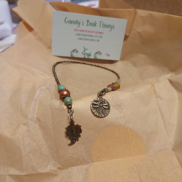 Boho Style Pumpkin Beaded Bag Charm Zipper Pull With Bronze Plated ...