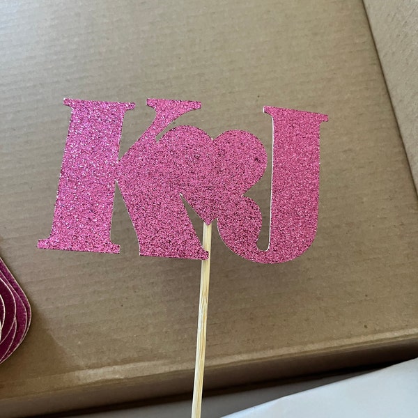 Modern Wedding Centerpiece Picks, Initial Centerpiece, Toppers With ...