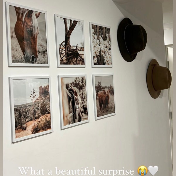 Printable Boho Southwest Set of 6 Prints, Highland Cow Large Wall Art ...