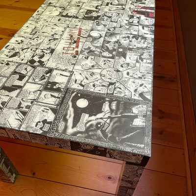 Custom Comic Coffee Table With Epoxy Resin - Etsy
