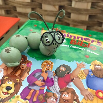 Handmade Wooden Book Worm Bookwormlarge and Small Book Worm Decor ...