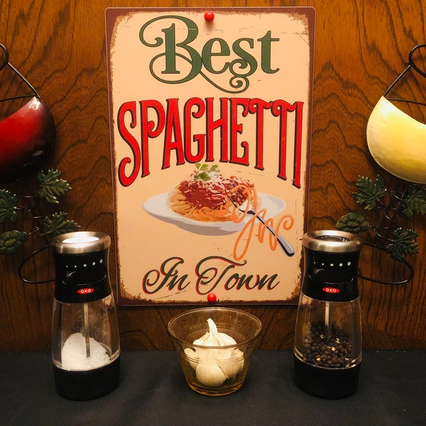 SPAGHETTI SIGN, Vintage Style Spaghetti Sign, Restaurant Sign ...