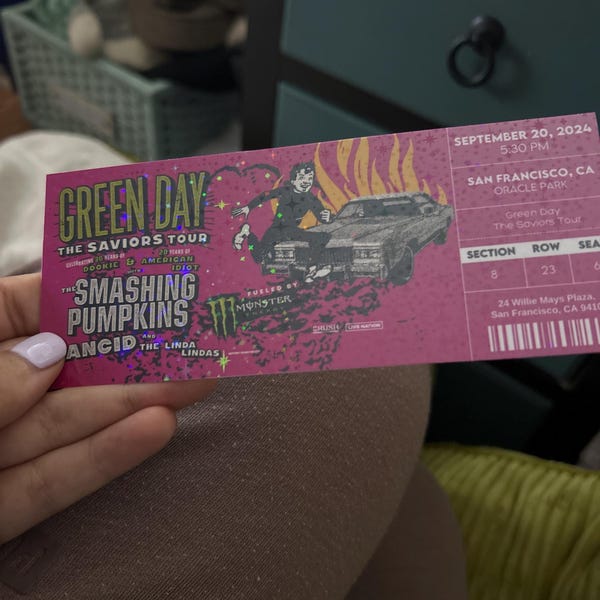 Physical Horizontal Ticket Custom Personalized Laminated Concert Ticket ...