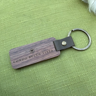 Engraved Wood Key Chain Custom Keychain Gift for Home Car Office ...