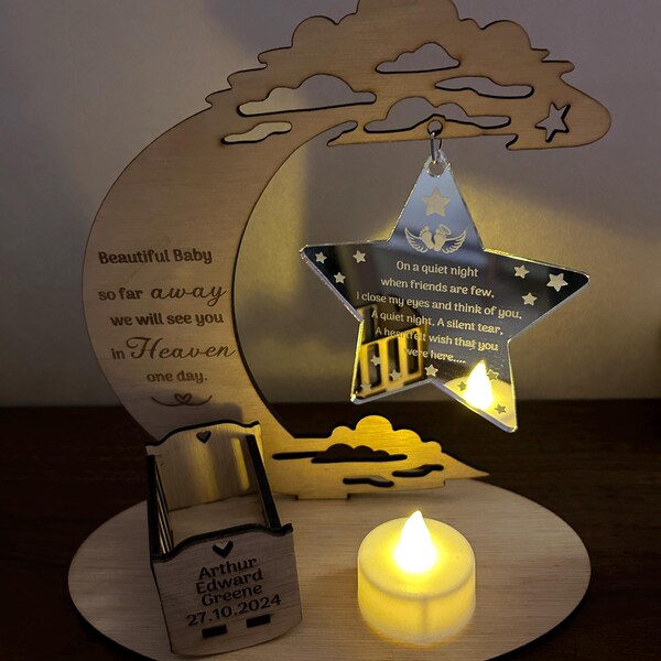 Personalised Wedding Memorial Centrepiece Candle Display Bench Save a ...