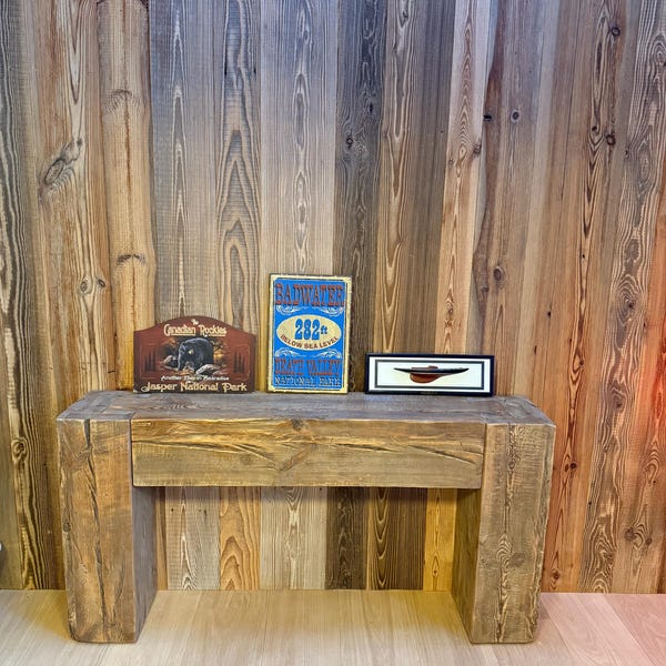 Old Beam Console Table Unique Old Wood Rustic Style Table Loft Organic ...