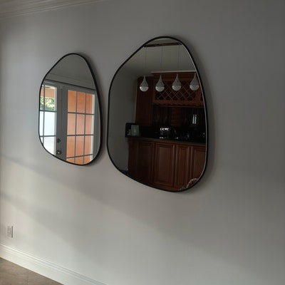 Asymmetrical Mirror Unique Home Decor Irregular Mirror Aesthetic Mirror ...