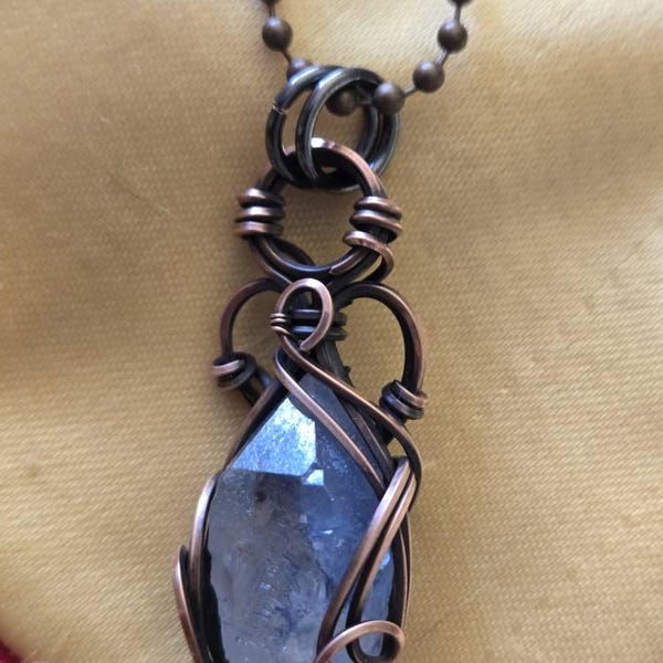 Rainbow Obsidian - 'tyet' - Wire Wrap Pendant - Oxidized Copper - Etsy