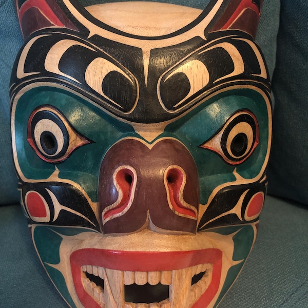 Great Devil God Japanese Noh Mask | Daikijin | Hand Carved Hand Painted ...
