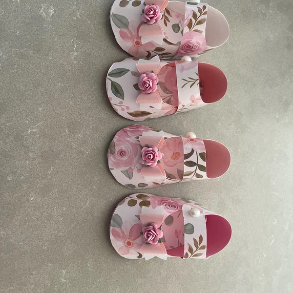 Embossed Cardstock Baby Shoe Favors: Set of 10 Single Shoes - Etsy