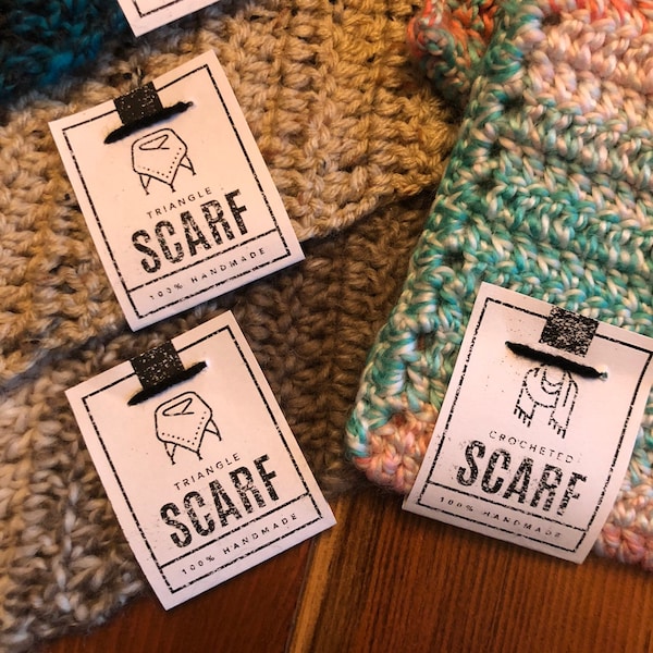 PRINTABLE Scarf / Cowl / Shawl Tags - 8pc Set - Downloadable PDF. Price ...