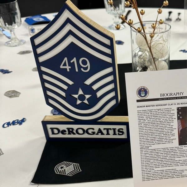 USAF Self Standing Rank Name Plate - United States Air Force Self ...